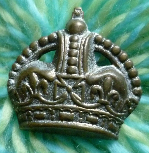 BRITISH ARMY INSIGNIA Crown Badge Rank of Major Badge 27mm White Metal ...