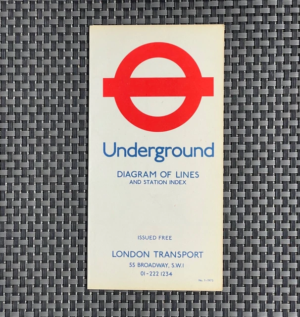 LONDON UNDERGROUND DIAGRAM Of Lines No1 1973 £9.00 - PicClick UK