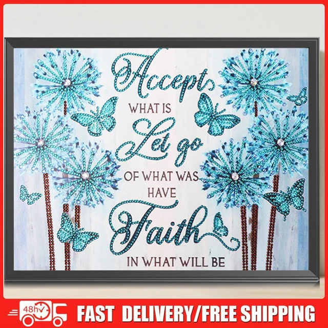 DIY 5D LETTER Flower Picture Part Special Shape Diamond Painting Kit ...