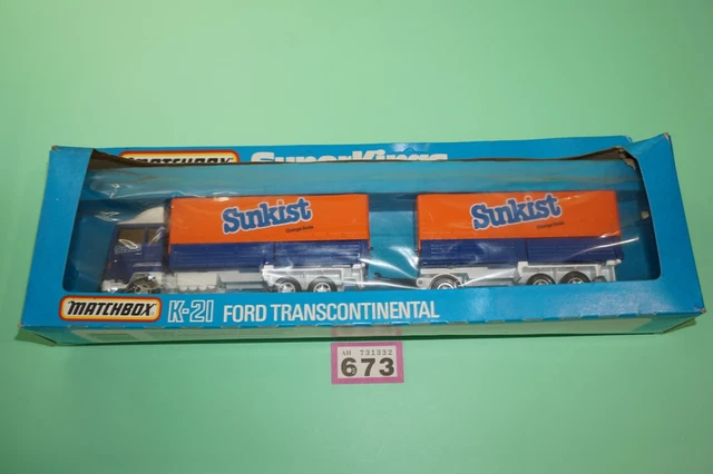 MATCHBOX SUPER KINGS Ford Transcontinental K-21 Sunkist - Boxed £60.99 ...