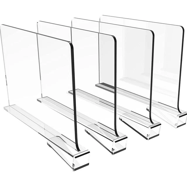 CLEAR ACRYLIC SHELF Dividers Storage Shelves Divider Wardrobe ...