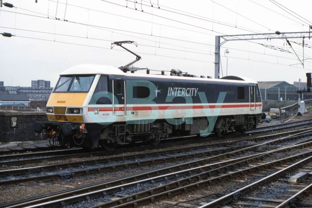 35MM RAILWAY SLIDE of Class 90 90005 @ Wolverhampton Copyright to Buyer ...