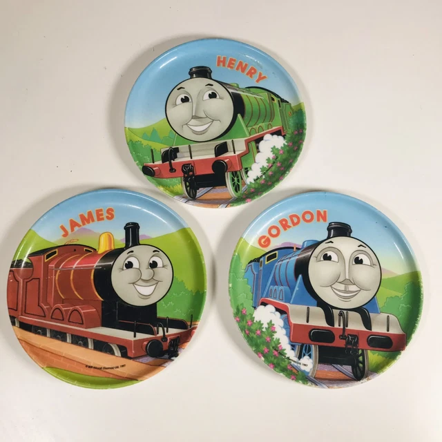 THOMAS THE TANK Mini Plates • x3 • Gordon, Henry & James • Britt ...