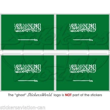 SAUDI ARABIA FLAG Arabic Arabian Vinyl Bumper-Helmet Decals-Stickers 2 ...