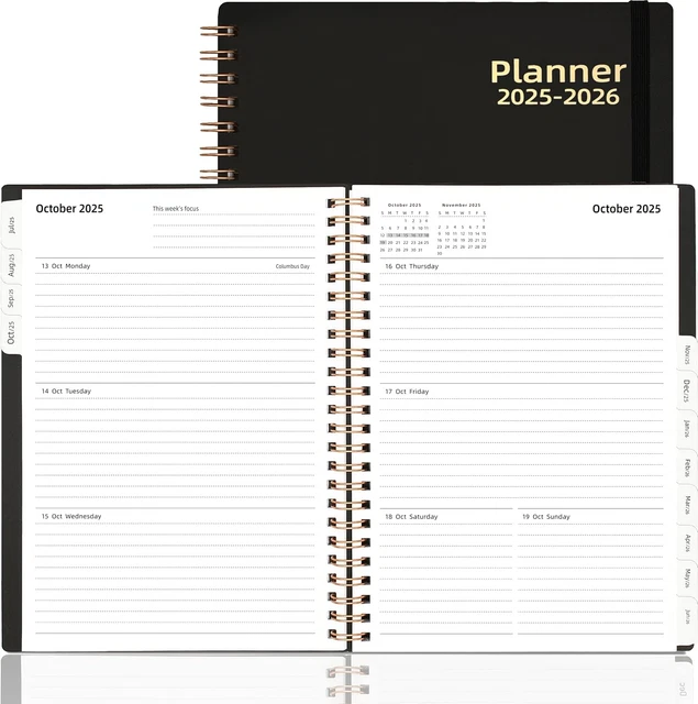 DAILY PLANNER 2025-2026, Jul.2025-Jun.2026, 6.2" x 8.4", 2025 Planner Weekly and £9.38 - PicClick UK
