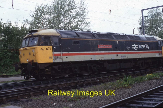 RAILWAY PHOTO 12X8 - Class 47 47471 Original Intercity Livery Nuneaton ...
