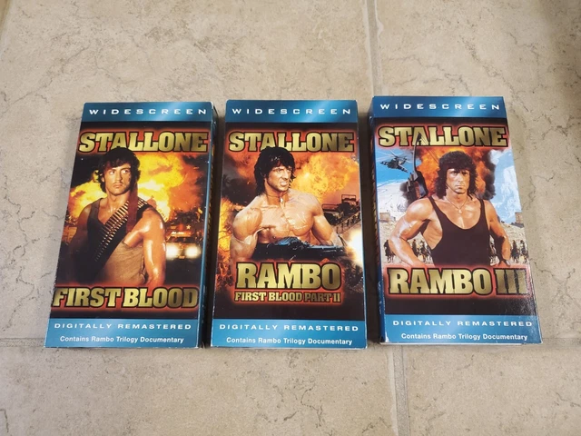 RAMBO VHS TRILOGY Set Widescreen Digitally Remastered Vintage Action ...