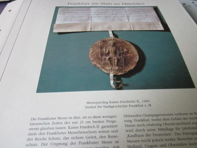 FRANKFURT ARCHIV F1 Mittelalter 1008 Messeprivileg Kaiser Freidrich II ...
