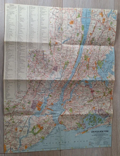 NATIONAL GEOGRAPHIC MAP of Greater New York (July , 1964). £6.00 ...