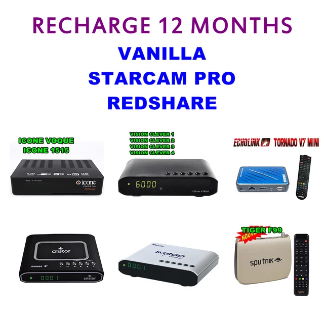 SOLUTION RENEW VANILLA-STARCAM pro 12 mois starsat-géant-echolink-pinacle-icone- EUR 15,00 ...