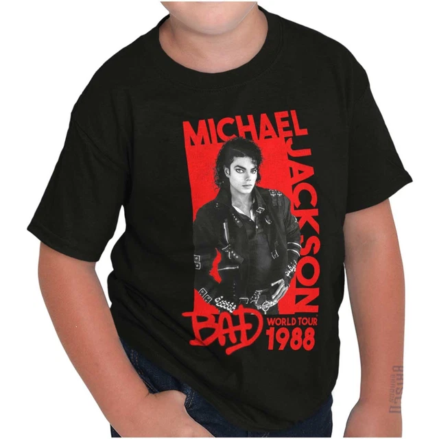 VINTAGE MICHAEL JACKSON Bad Album World Tour Youth Crewneck T Shirts ...