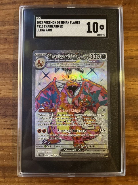 2023 POKÉMON CHARIZARD EX SV03 - Obsidian Flames 215/197 - SGC 10 $70. ...