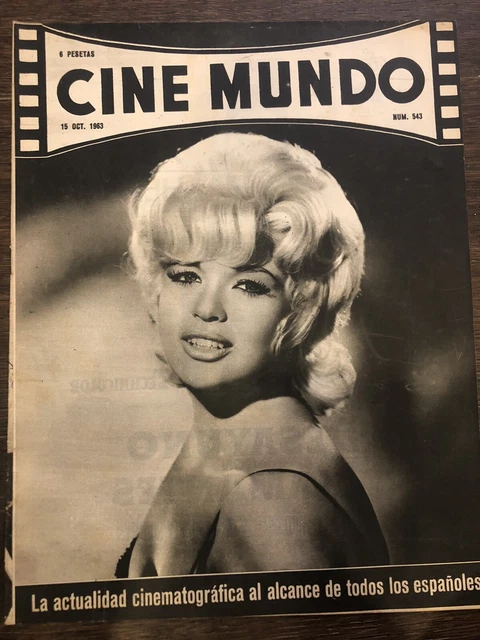 MAGAZINE CINE MUNDO 1963 jayne mansfield Paul Newman Jean Gabin Audrey ...
