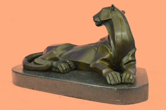 BRONZE SCULPTURE SIGNED Moore African Female Lion King Of Figurine ...