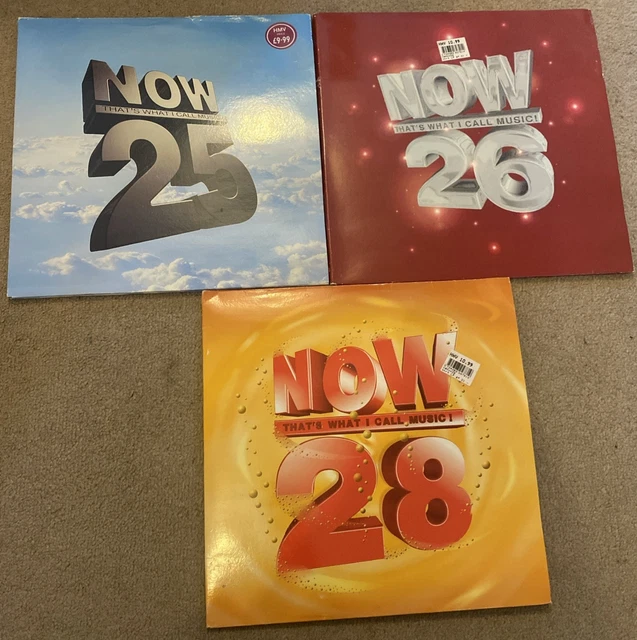 NOW THATS WHAT I Call Music 25,26 & 28 Vinyl LPs see description £132. ...