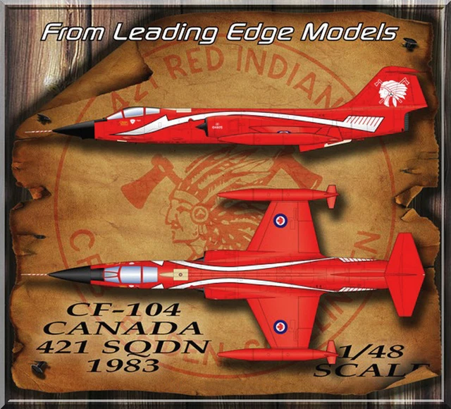 1/48 F-104 STARFIGHTER Canada RCAF 421 Red Special decal set by Leading ...