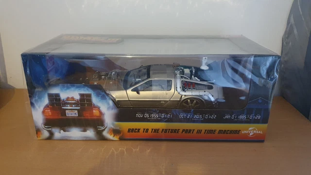 VOITURE MINIATURE ÉCHELLE 1/18 Delorean Back to the Future Time Machine ...