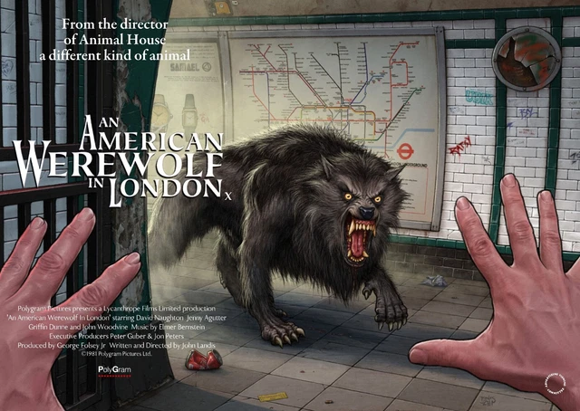AN AMERICAN WEREWOLF IN LONDON 1981 poster print 36X24" John Landis ...