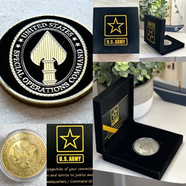 United States Special Operations Command Challenge Coin With Army Velvet Case 43 86 Picclick Ca