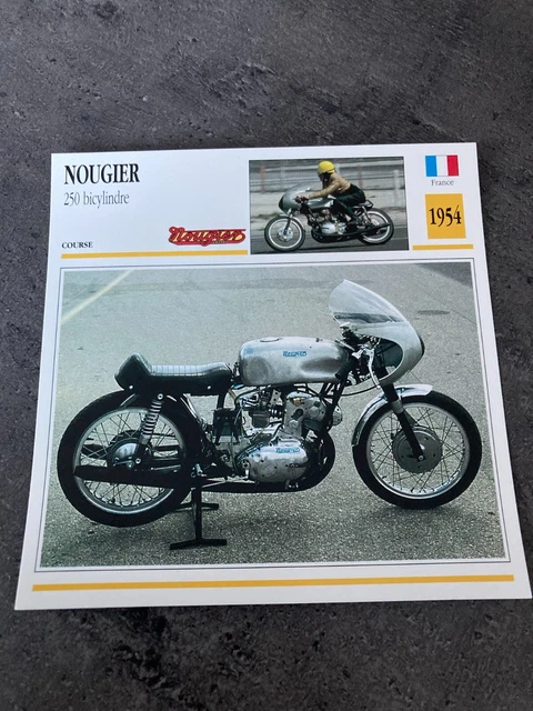 CARTE FICHE MOTO collection ATLAS NOUGIER 250 BICYLINDRE EUR 2,50 ...