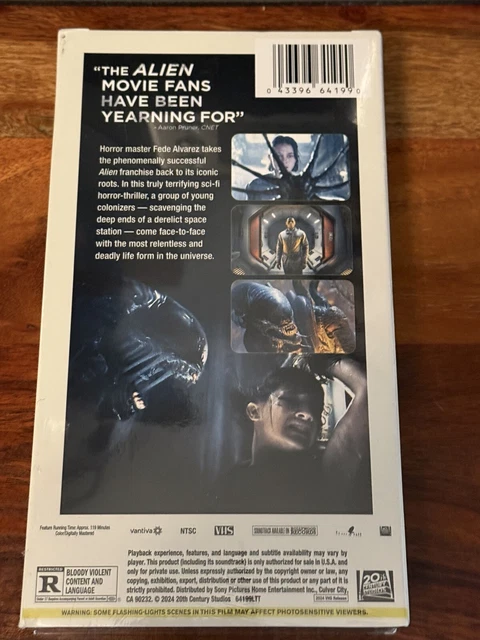 ALIEN ROMULUS LIMITED Edition VHS 20th Century Studios Release 2024 EUR ...