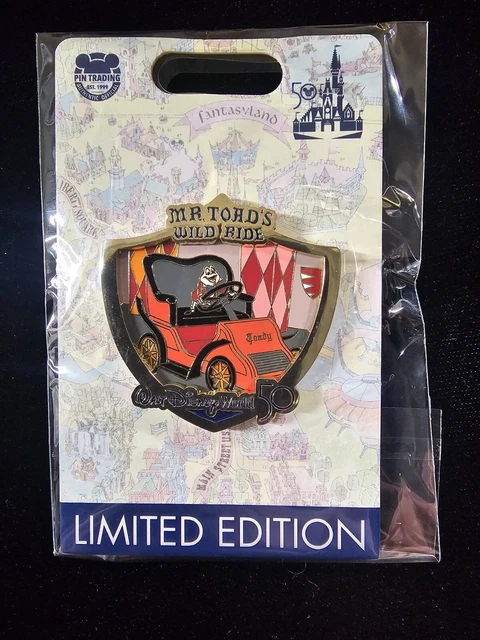 DISNEY WORLD 50TH Anniversary Attraction Crest Mr. Toad's Wild Ride ...
