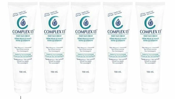 COMPLEX 15 DAILY Face Cream 100ML Moisturizer x 5 tubes New Canadian ...