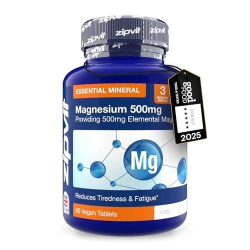 ZIPVIT MAGNESIUM 500MG of Elemental, High-Strength Magnesium Supplement ...
