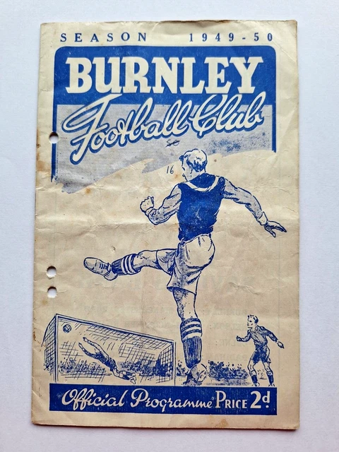BURNLEY V MANCHESTER United Season 1949-50 Football Programme £12.00 ...