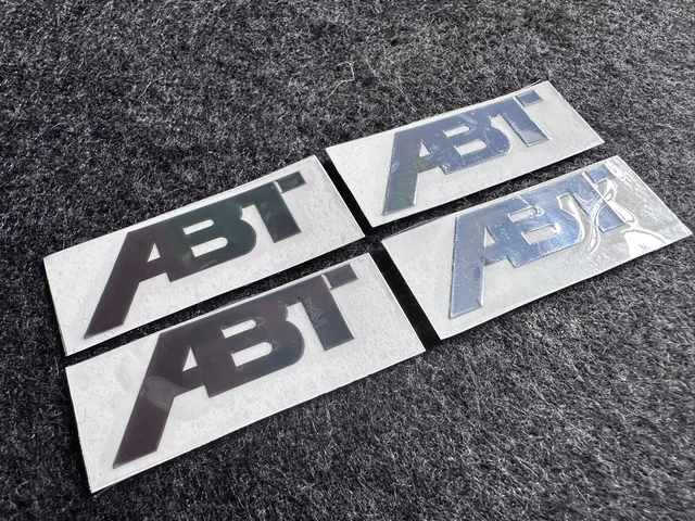 2 X AUTO ABT Sportsline Schriftzug Logo / ABT Emblem in Chrom / 3M ...