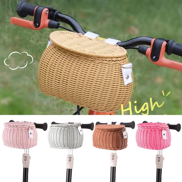 RATTAN WOVEN BASKET Handmade Wicker Straw Backpack Small Picnic Basket ...