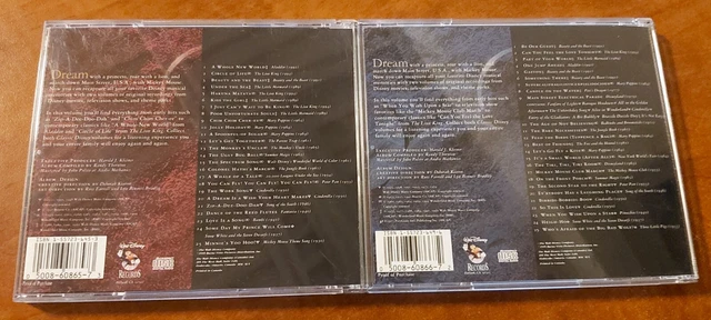 2 VG+ 1995 CDS DISNEY CLASSIC VOLUME 1 & 2. 60 YEARS OF MUSICAL MAGIC ...
