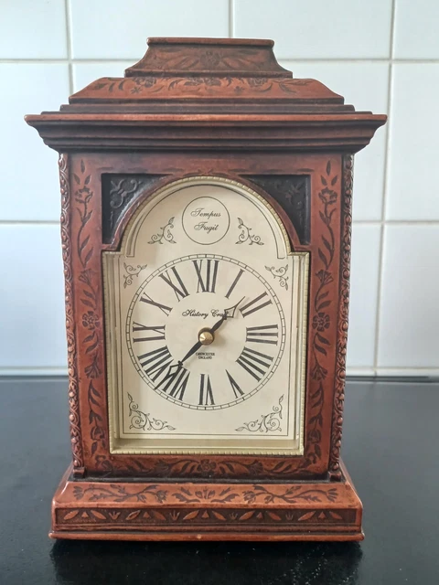HISTORY CRAFT CIRENCESTER England Resin Mantle Desk Clock German Quartz ...