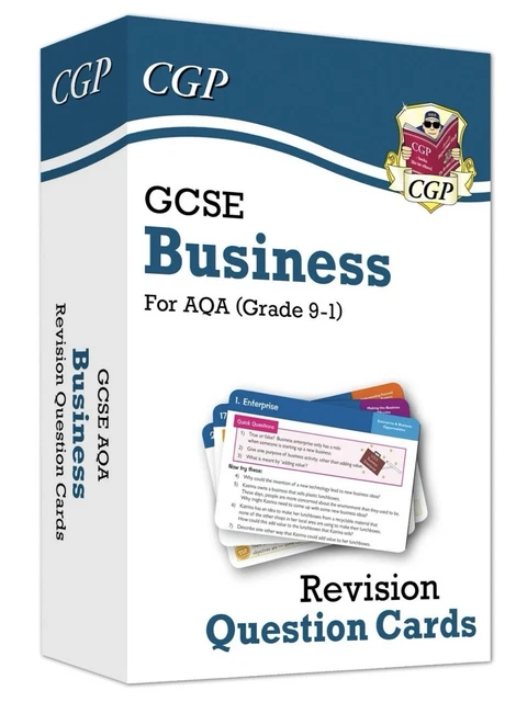 GCSE AQA BUSINESS Revision Question Cards Key Stage 4 Years 10-11 CGP £ ...