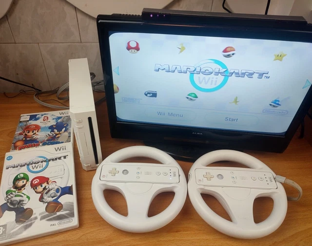 NINTENDO WII BUNDLE 2 Games Console Mario Kart Sonic Bundle 2 ...