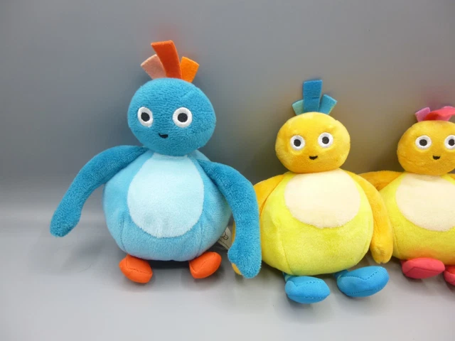CBEEBIES TWIRLYWOOS SET of 4 Small Soft Plush Toys Toodloo Chickedy ...