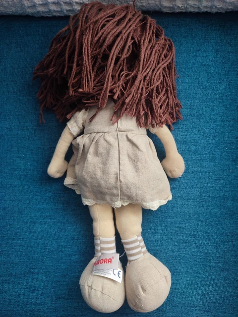 VINTAGE AURORA SOFT Toy Rag Doll, Brown Hair £6.79 - PicClick UK