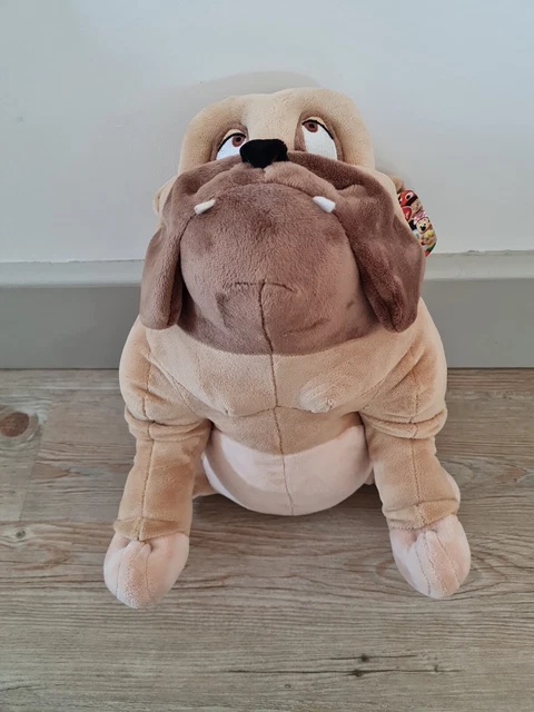 DISNEY BULL LADY And The Tramp Bulldog Plush Rare Tagged bull teddy vgc ...