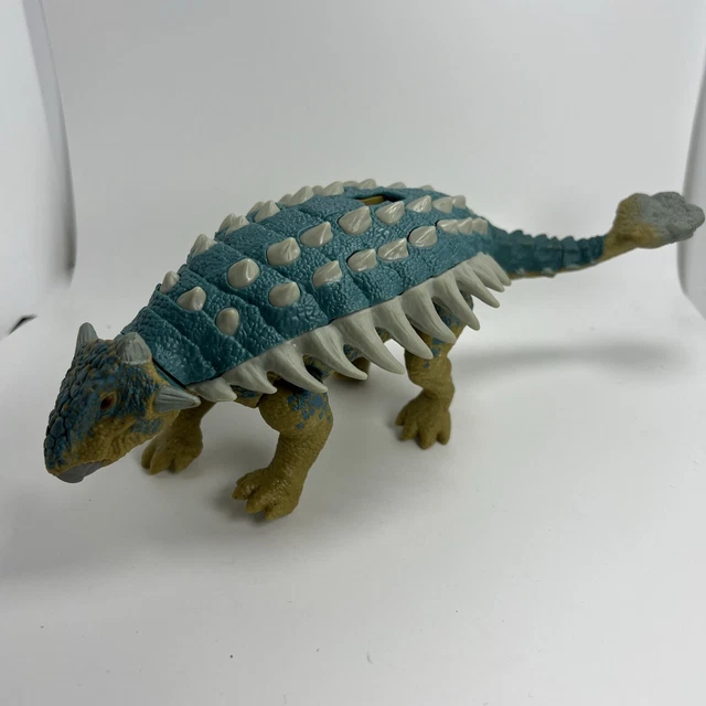 JURASSIC WORLD CAMP Cretaceous Roar Attack Ankylosaurus Bumpy Figure ...