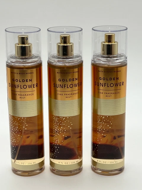 BATH & BODY Works Fine Fragrance Mist GOLDEN SUNFLOWER - Set of 3 $31. ...
