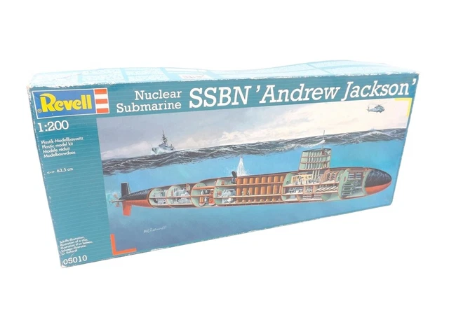 REVELL 05010 NUCLEAR Submarine SSBN Andrew Jackson U-Boot Modell 1:200 ...