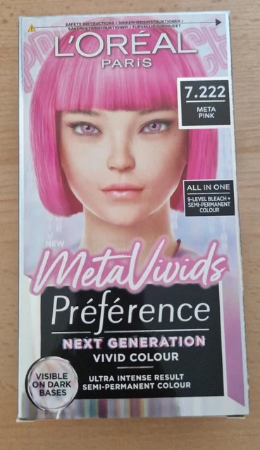 L'ORÉAL PARIS PREFERENCE Meta Vivids Semi-Permanent 7.222 Pink Hair ...