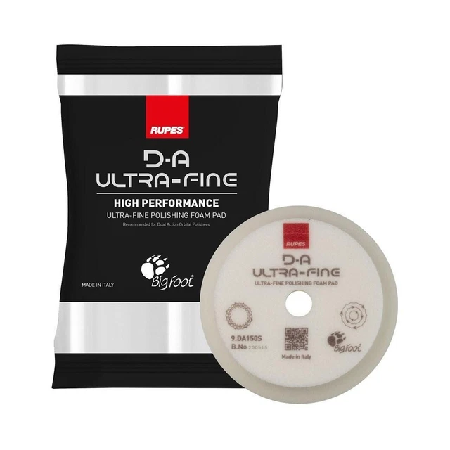 RUPES HIGH PERFORMANCE Ultra Fine Foam Pad – D-A Ultra Fine 180Mm 9 ...