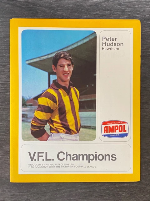 1968 AMPOL VFL Champions Peter Hudson Hawthorn $140.00 - PicClick AU