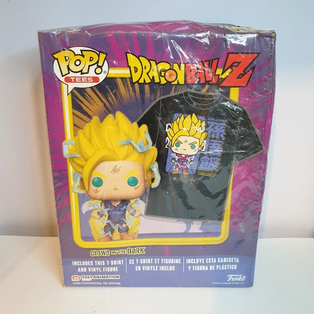 FUNKO POP!&TEE BOX: GITD DBZ Super Saiyan 2 Gohan SIZE M (SEALED *WATER ...