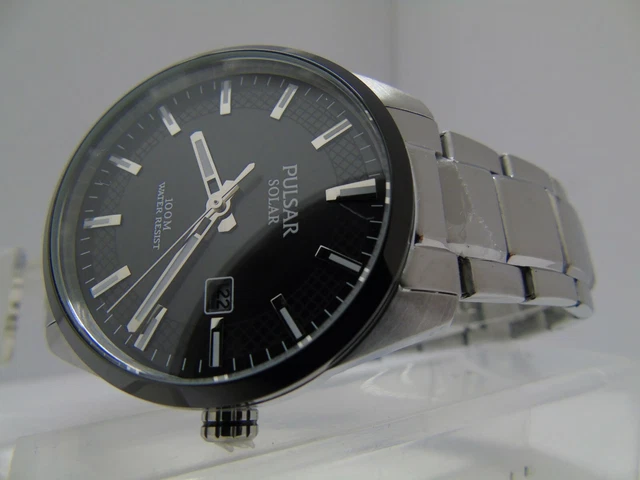 PULSAR BY SEIKO MENS SOLAR POWERED WATCH AS32-X013 **EX-DISPLAY** RRP £ ...