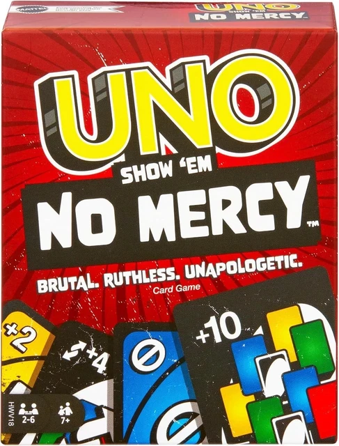 MATTEL GAMES UNO Show ?em No Mercy Card Game for Kids, Adults & Family ...
