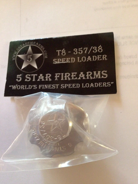 FIVE STAR SPEED Loader 8 Round For Revolver Taurus 608, T8-357/38 $30. ...