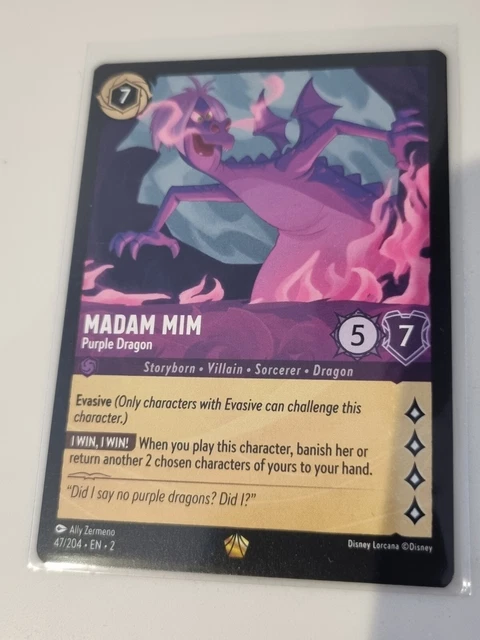 MADAM MIM PURPLE Dragon 47/204 Legendary Non Foil Disney Lorcana EUR 11 ...
