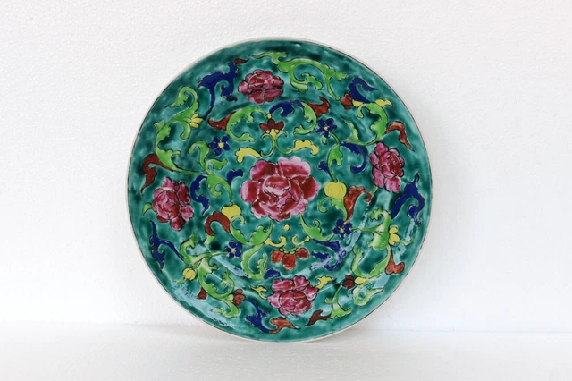 ANTIQUE PLATE CHINESE Porcelain Famille Rose Charger Southeast Asia ...